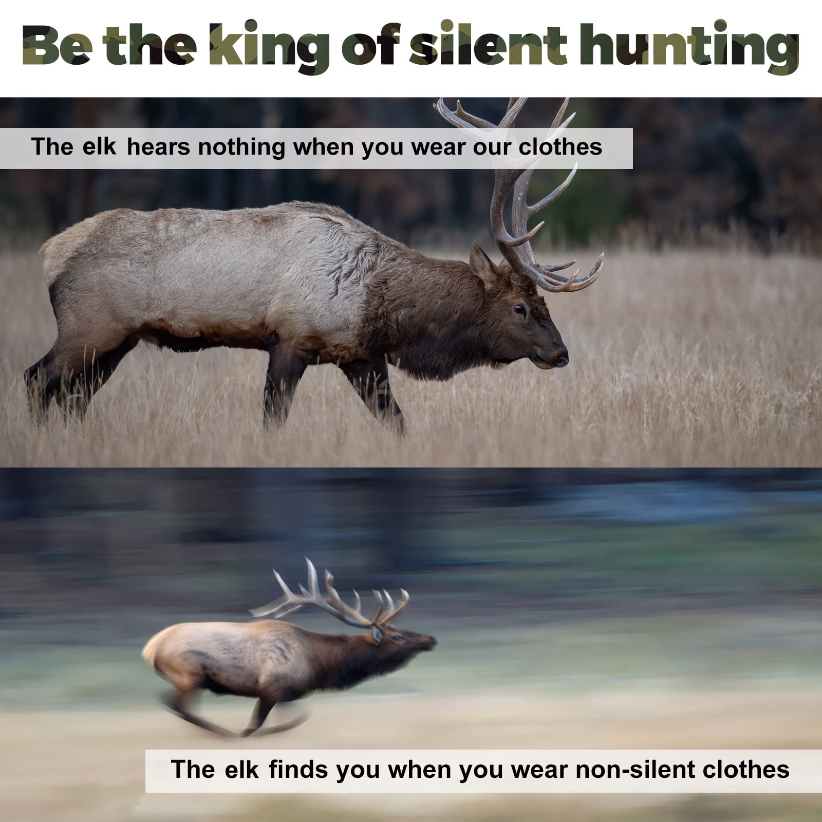 NEW VIEW Camo Hunting Clothes for Men,Quiet Warm Hunting Jacket and Pants,Water Resistant Hunting Suit for Deer Duck Bow Hunt