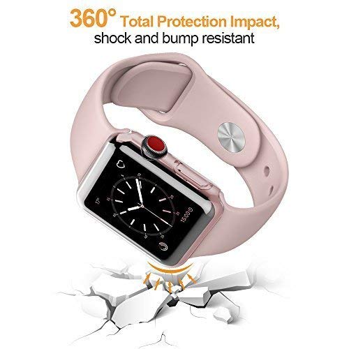 Lelong [2 Pack] Case for Apple Watch Series SE/6/5/4 Screen Protector 44mm, Soft TPU All-Around Clear Protective Case Cover for iWatch Series SE Series 6/5/4