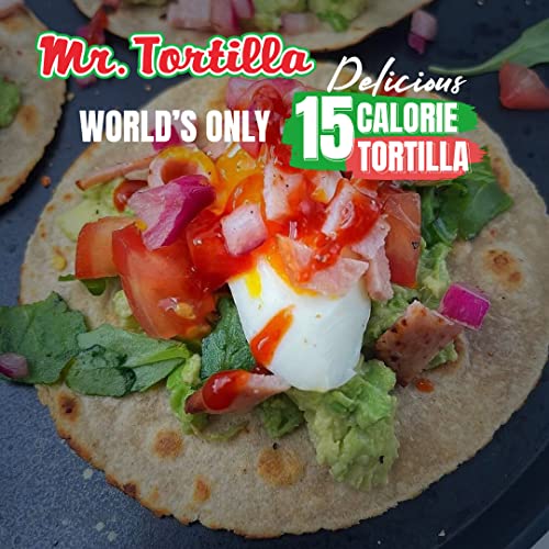 Mr. Tortilla Low Carb Keto Soft Taco Shells, Vegan Healthy Snacks & Bread Alternative, 1 Net Carb 15 Calories Delicious Small Batch Kosher Wraps - (Multigrain, 24 Count)