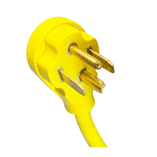 MARVINE CABLE Generator Cord Adapter from 30A NEMA 14-30P to 30A NEMA L14-30R Locking Female Connector STW10/4 1.5FT