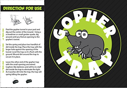 Southern Homewares Black Hole Gopher Rodent Trap Pest Control Reusable Rugged Plastic