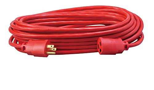 Southwire 2408SW8804 14/3 SJTW ft Vinyl Outdoor All-Purpose Extension Cord Waterproof, 50', Red