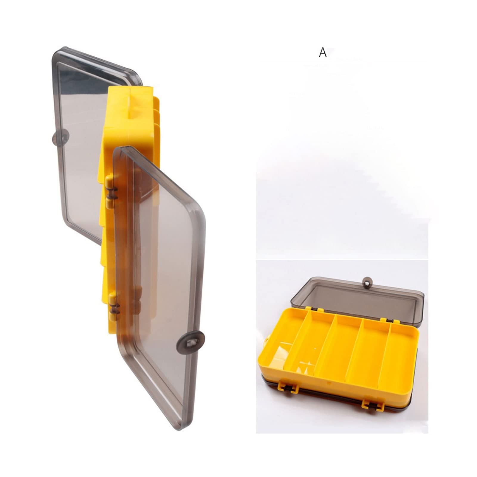 RORUN Portable Tool Box Portable Double-Sided Multifunctional Fishing Storage Box Portable Outdoor Fishing Lure Box Rock Organizer Fish Accessory Box