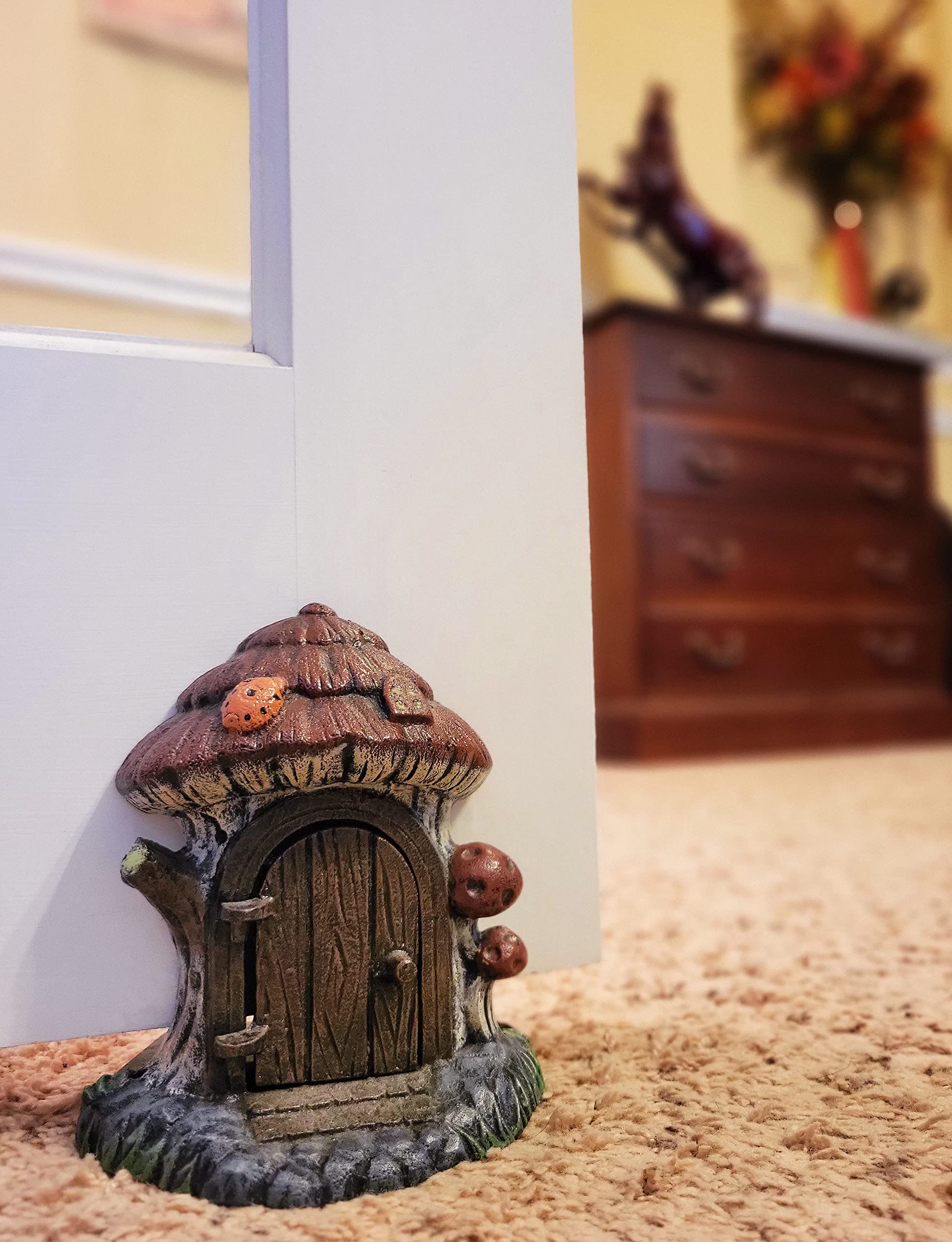 Lulu Decor, 100% Cast Iron House Fairy Door Decorative Door Stopper 4 lbs 5 oz