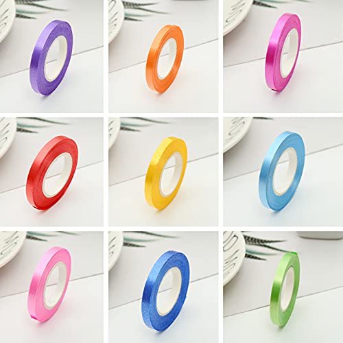 WELTOKE 27 Rolls Curling Ribbon Balloon String Roll Gift Wrapping Ribbon for Wrapping, Crafting, Wedding, Party, Festival, Florist Flower(1/5 " Wide / 27 Colors)