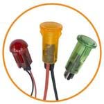 OEM Dialight 655-2403-103F,LED Panel Mount Indicator Uni-Color Blue 50mcd 2-Pin (100 Items)