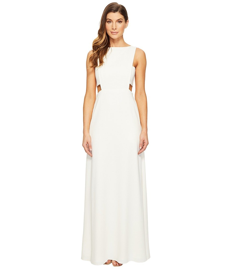 Jill Jill Stuart Women's High Neck Side Cut Out Gown, Off/White, 8