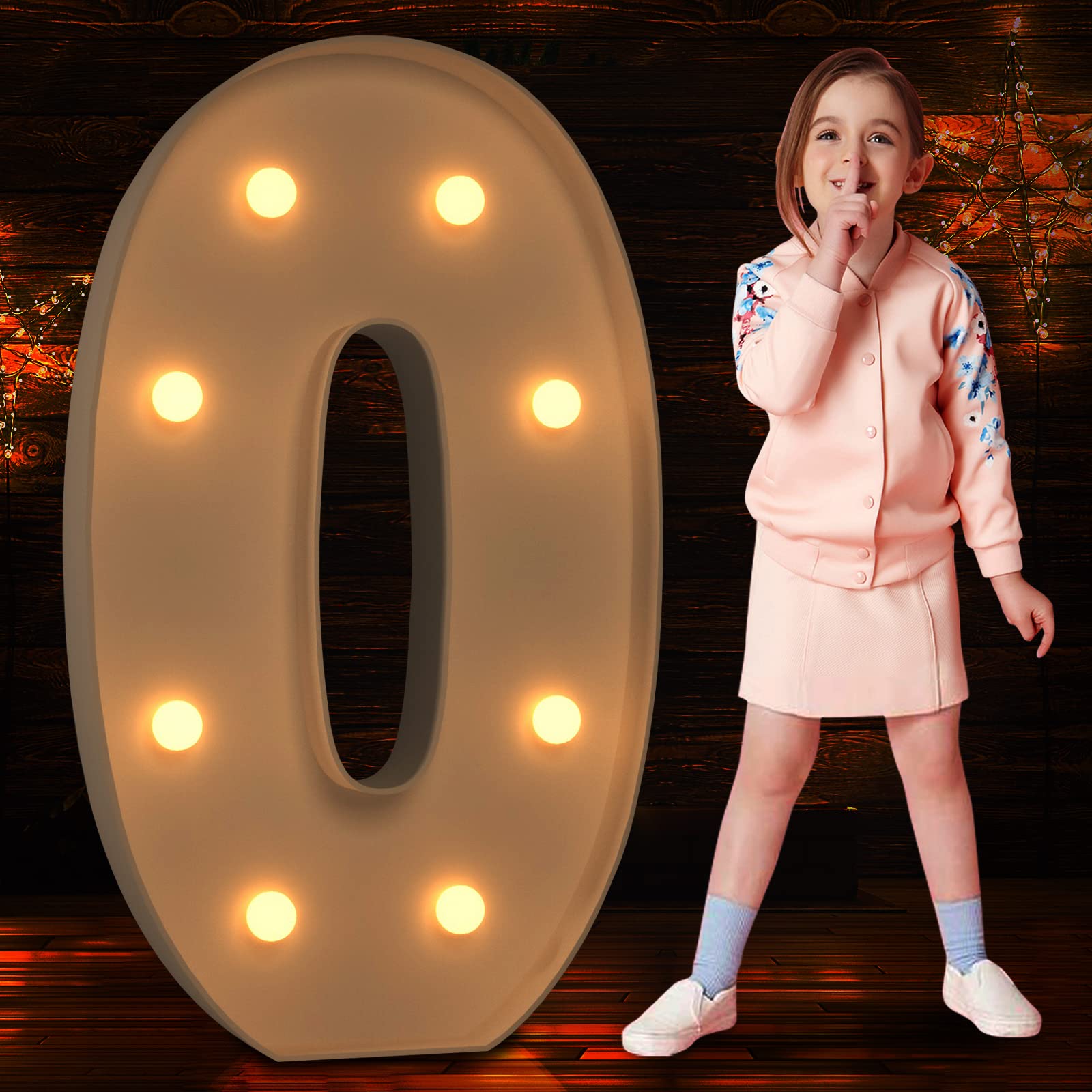 Tongjoy 4FT Light Up Letters, Marquee Light Up Letters, Marquee Letters, Large Giant Letters for Engagement Decorations Birthday Party Decor Wedding Decorations, Balloon Arch Kit Letter O