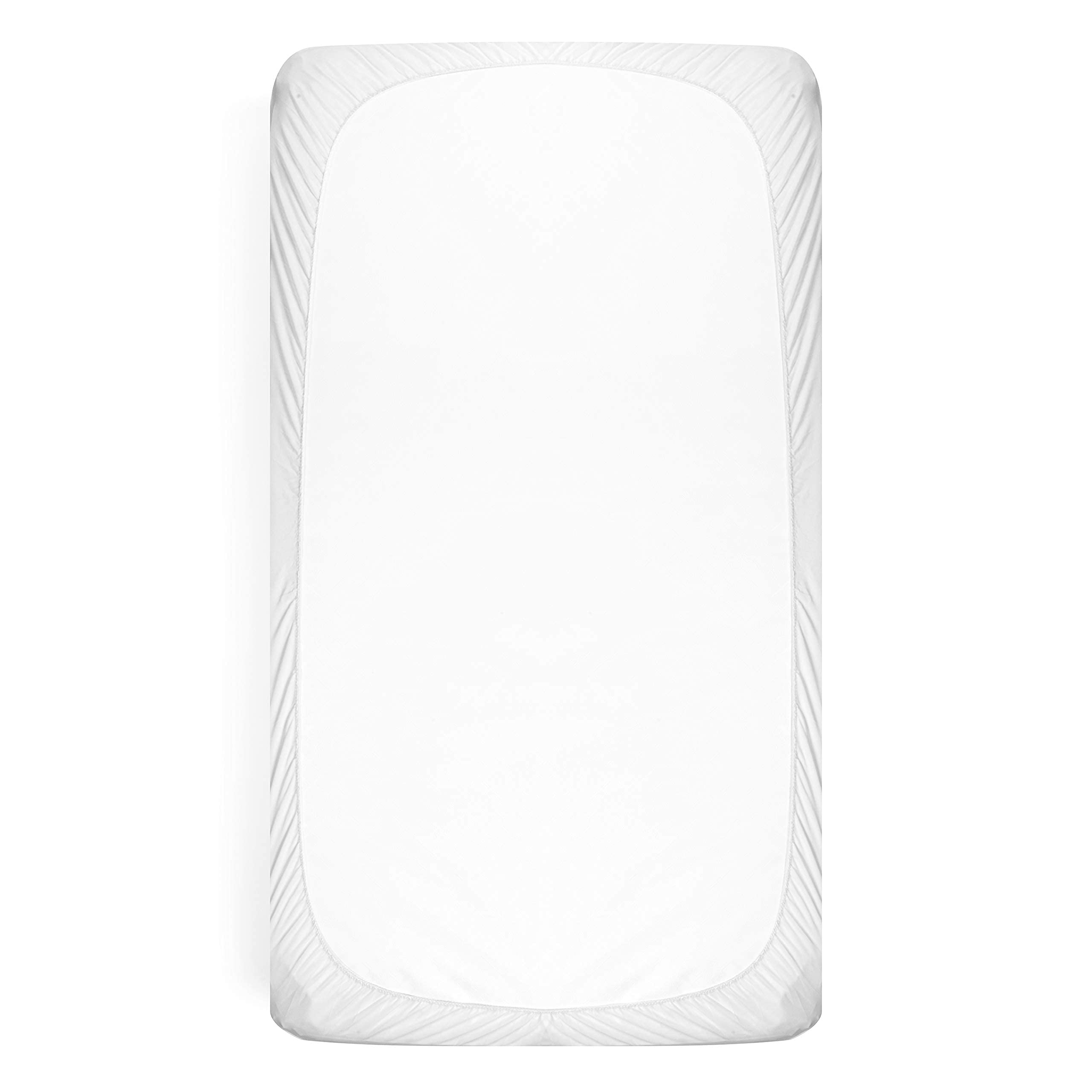 Organic Bamboo from Viscose Fitted Crib Mattress Protector Pad by Baby&Brooke β 100% Waterproof, Absorbent, Non-Toxic, Breathable Mattress Cover - (52"x 28"x 8")