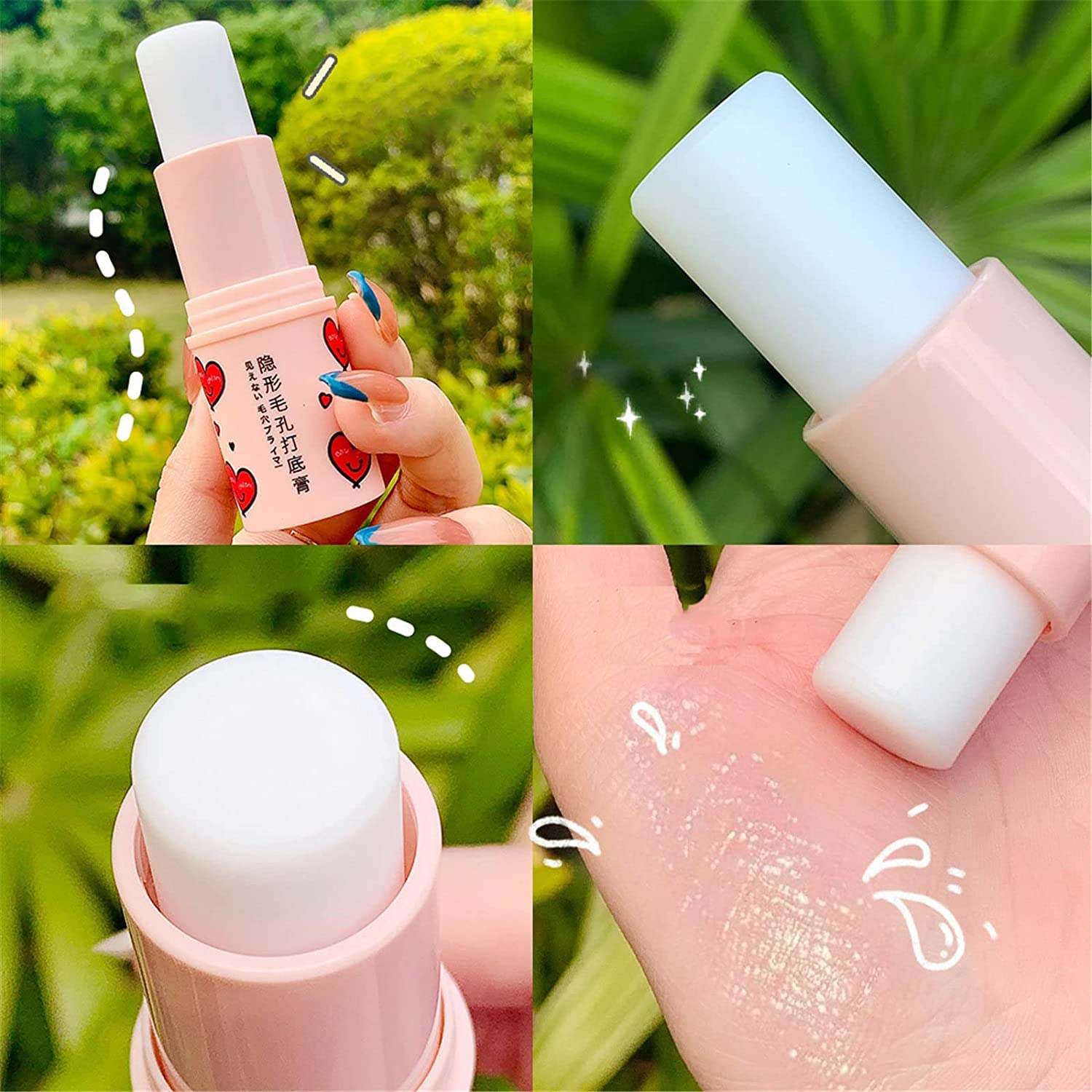 Jorlzeut 2023 Magical Pore Eraser Waterproof Face Primer Stick,Matte Priming Makeup Blur Stick Invisible Stick, for (2PCS) , 0.16 Ounce