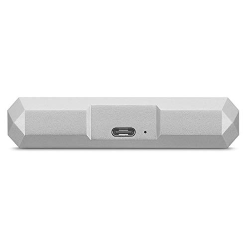 LaCie Mobile Drive 5TB External Hard Drive Portable HDD – Moon Silver USB-C USB 3.0, for Mac and PC Desktop, 1 Month Adobe CC (STHG5000400) (Renewed)