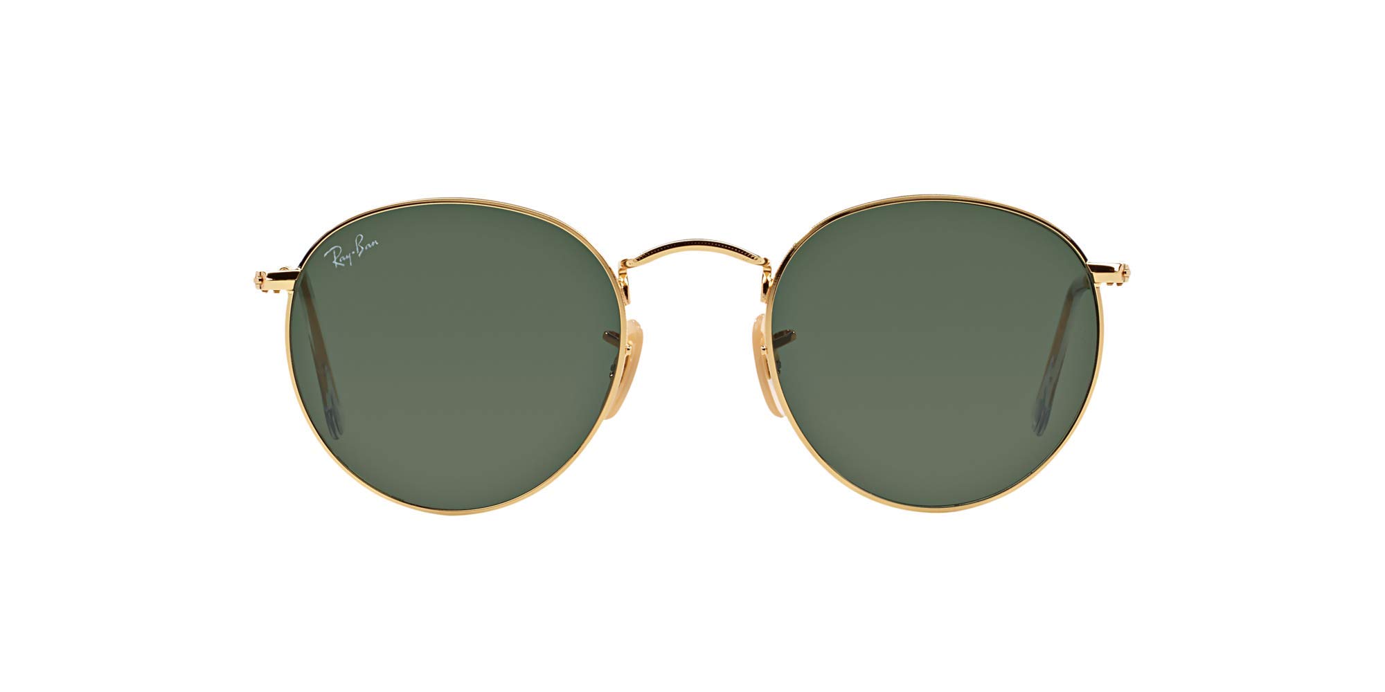 Ray-Ban RB3447 Round Metal Sunglasses + Vision Group Accessories Bundle (Matte Gold/Brown Mirror Pink (112/Z2), 50, Millimeters)