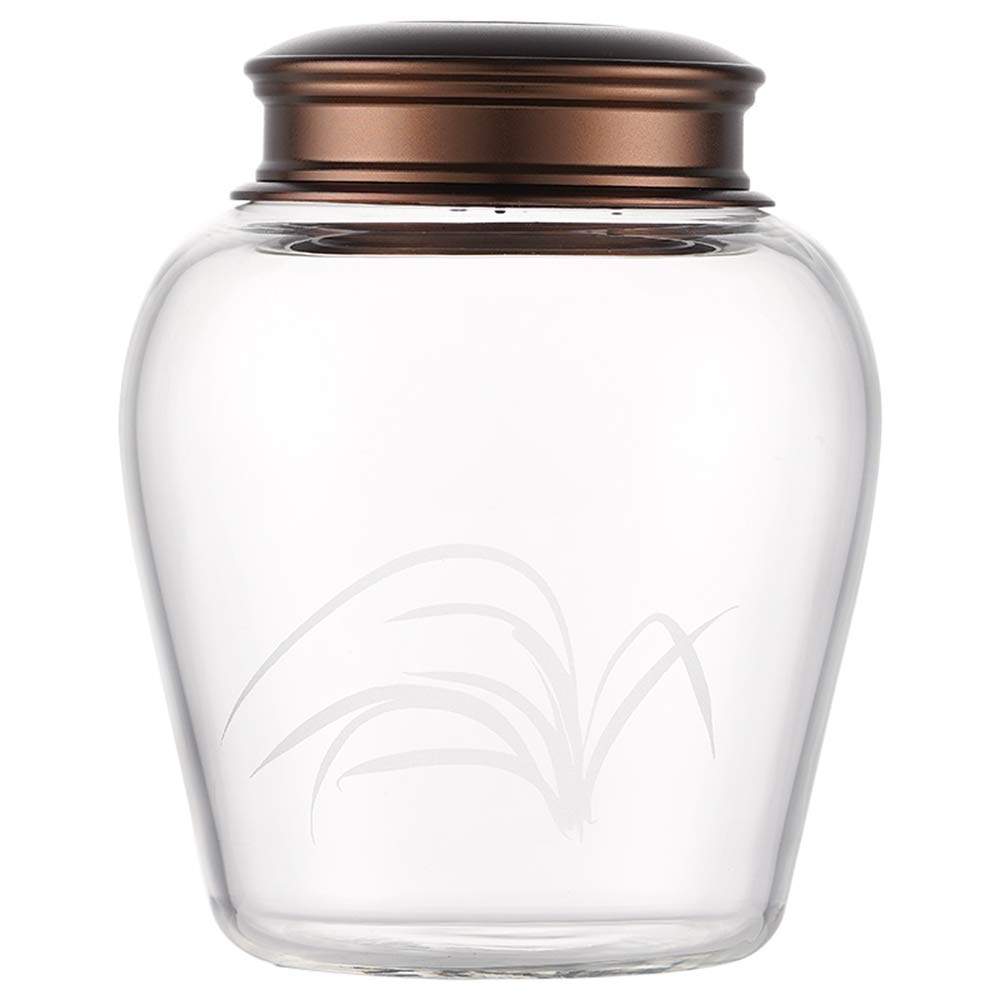 Kitchen Food storage jar Double-sealed aluminum alloy lid glass jar 500mlļ¼16.9oz Storage cans for nuts, coffee beans and scented tea