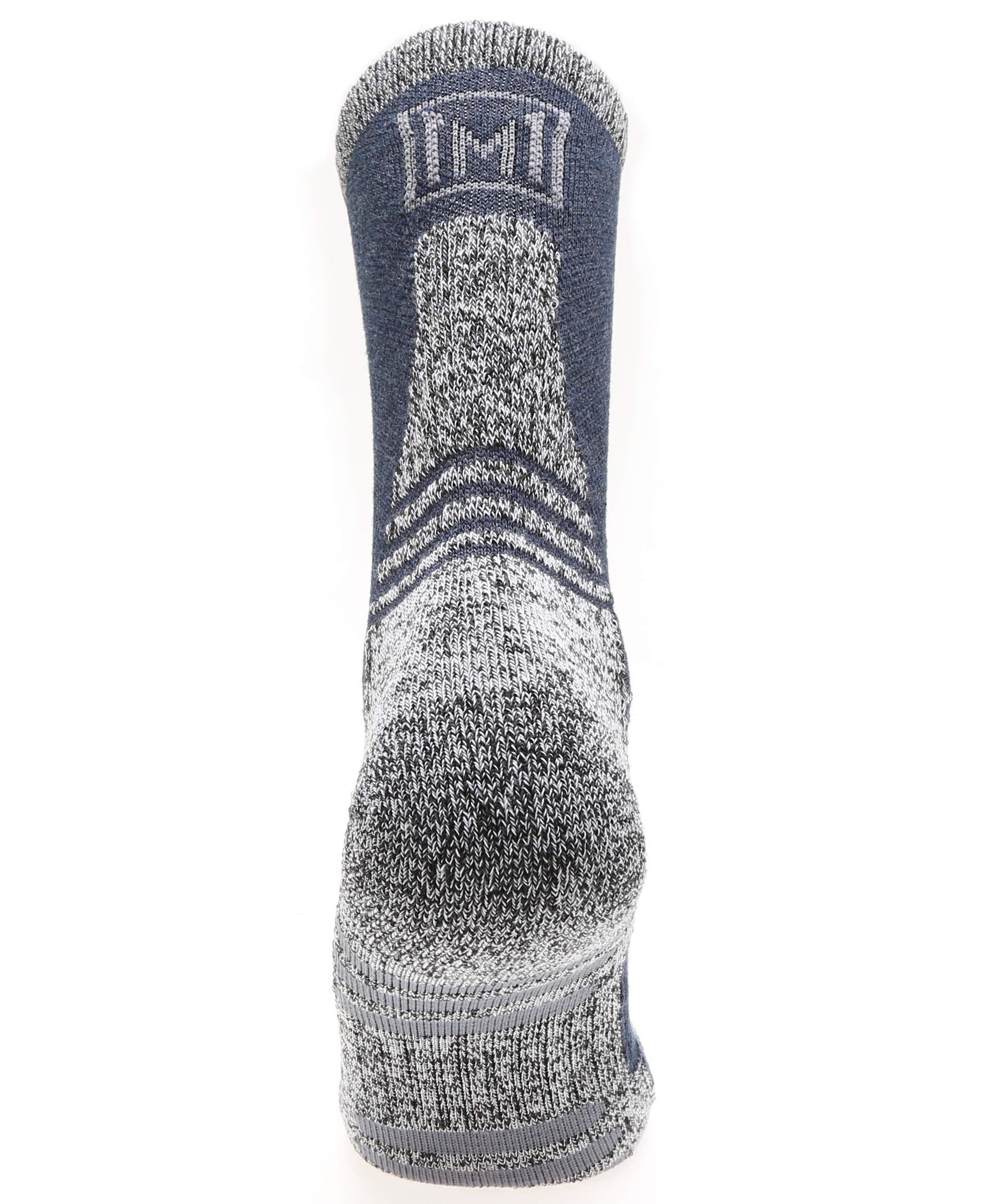MIRMARU Men’s 5 Pairs Hiking Socks- Multi Performance Moisture Wicking Outdoor Sports Hiking Crew Socks (M252-LARGE)