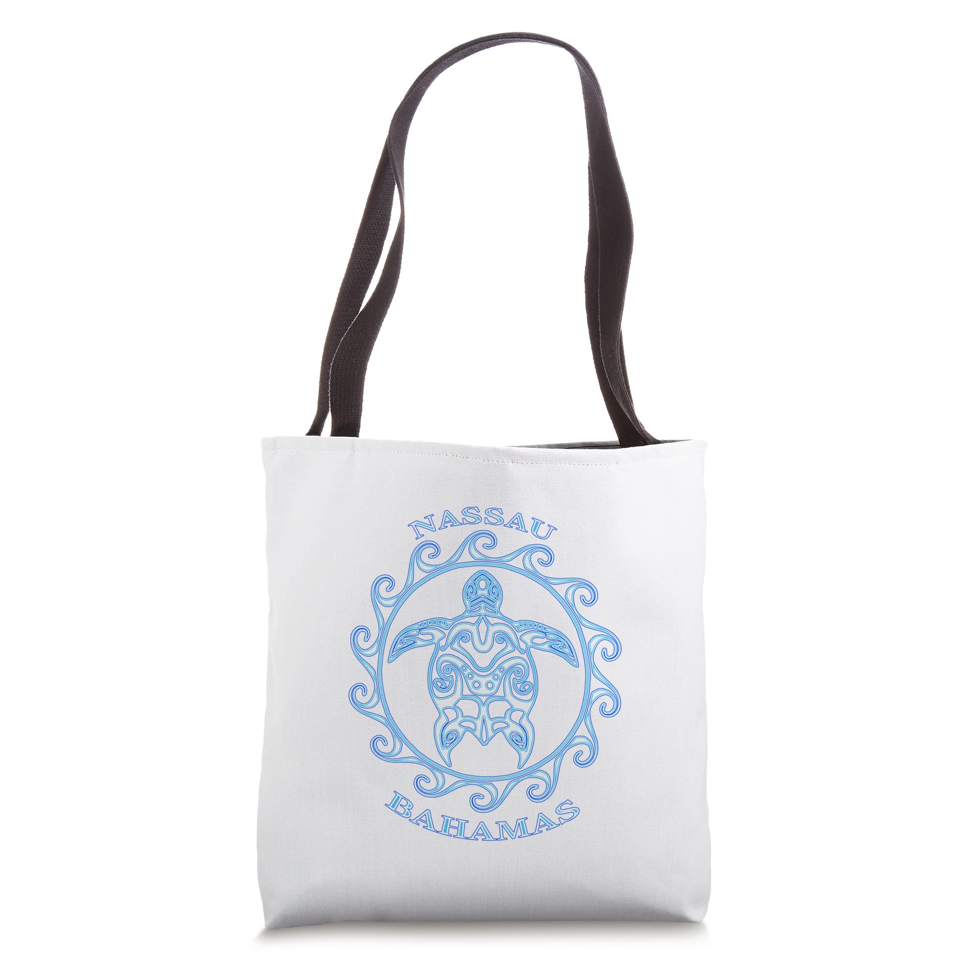Nassau Bahamas Tribal Sea Turtle Summer Beach Tote Bag