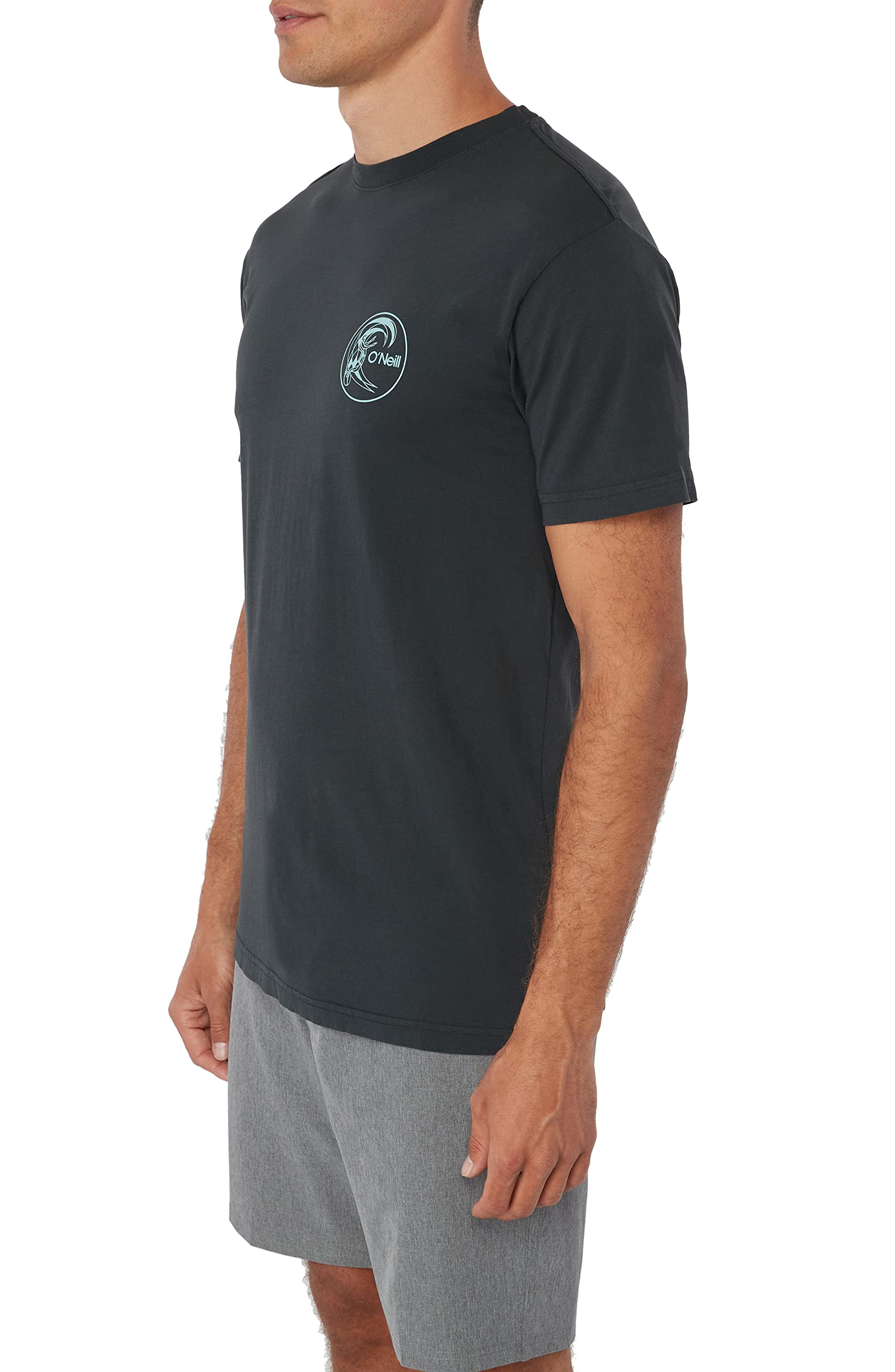O'NEILL Mens Mythic Circle Graphic Short Sleeve T-Shirt, Dark Charcoal, XL