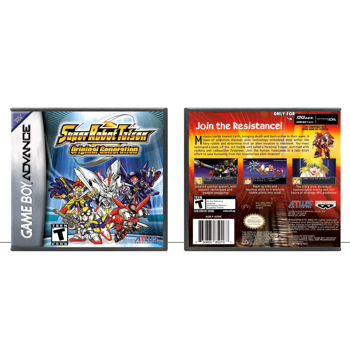 Super Robot Taisen Original Generation | (GBA) Game Boy Advance - Game Case Only - No Game