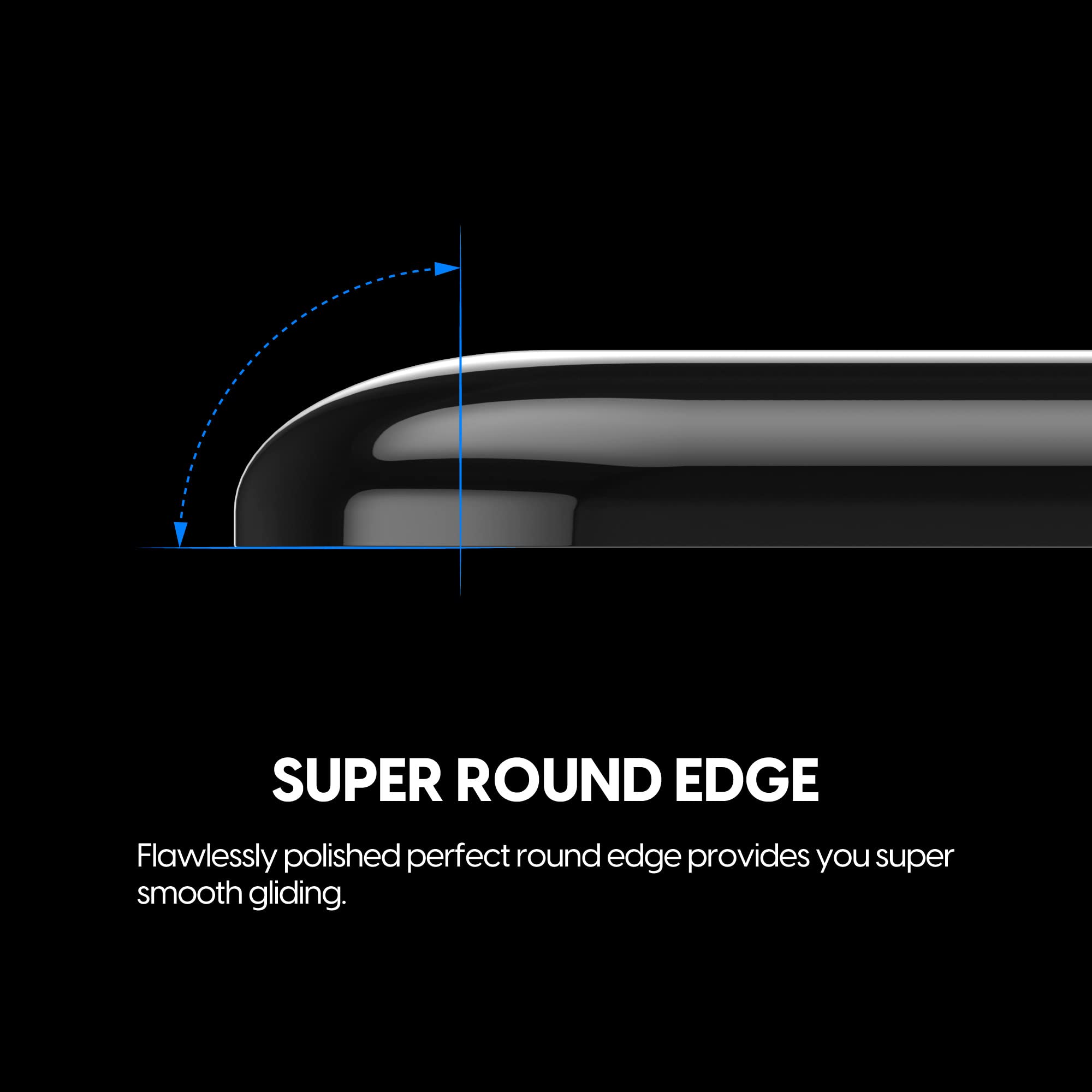 Superglide - Fastest and Smoothest Mouse Feet/Skates Made with Ultra Strong Flawless Glass Super Fast Smooth and Durable Sole for Logitech G502 Wireless [Black]