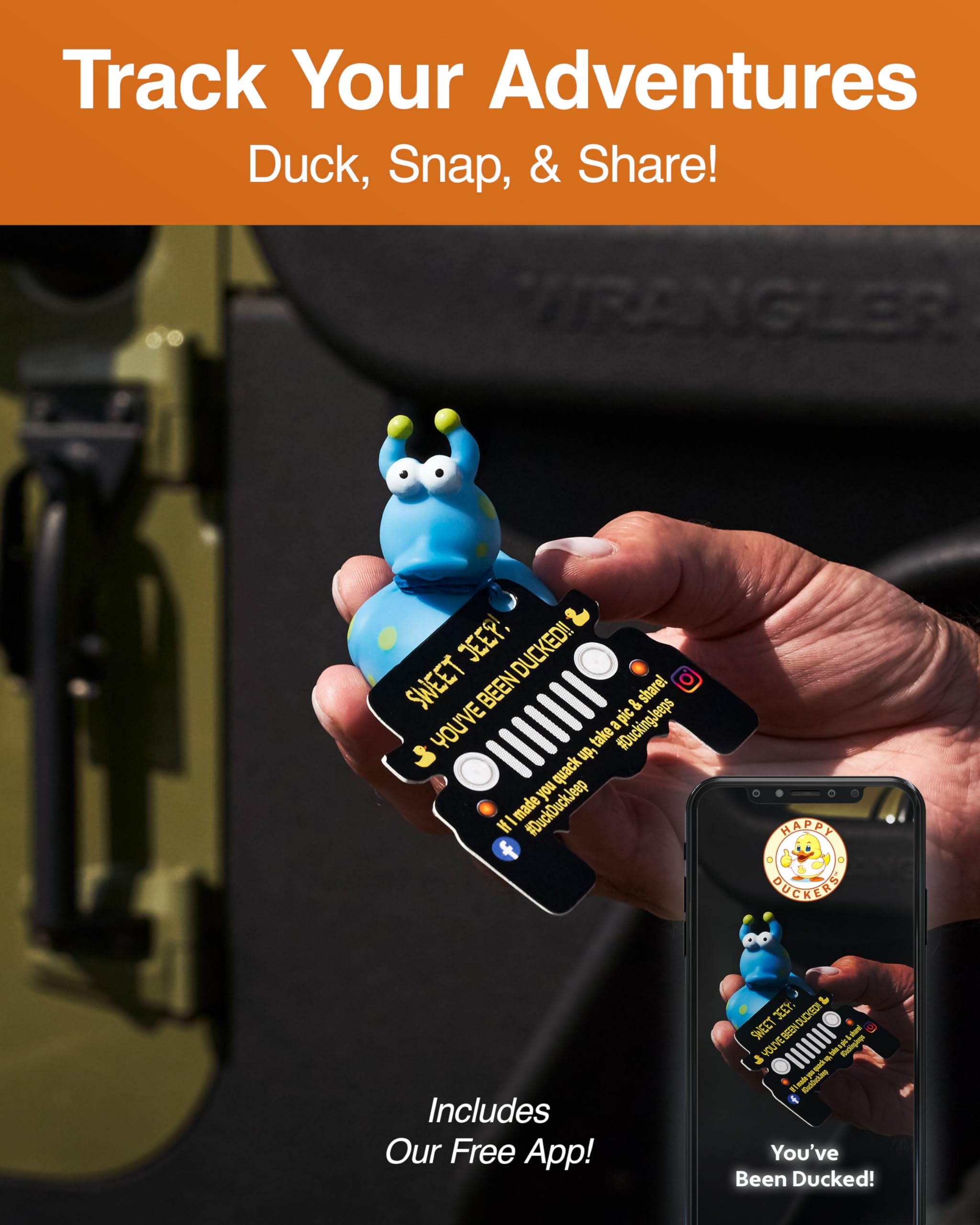 Jeep Ducks for Ducking - Assorted Ducks for Jeeps - 25 pc 2" Rubber Ducks Jeep Ducking - Plus Official Duck Duck Jeep Mobile App - Cute Little Rubber Ducks from Happy Duckers