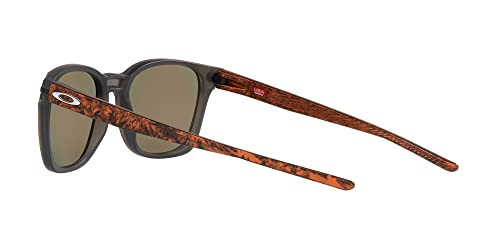Oakley Men's OO9018 Ojector Square Sunglasses, Matte Grey Smoke/Prizm Ruby, 55 mm