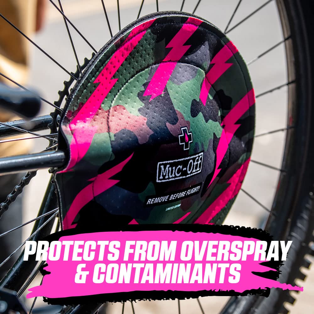 Muc-Off Disc Brake Covers, Camo - Washable Brake Shield for Bicycle Disc Brakes - Pair of Bike Brake Covers for MTB/Road/Gravel Bikes