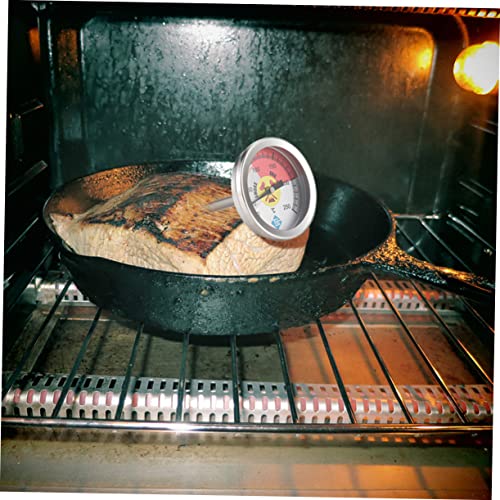 YARNOW - Pizza Roasting Baking Food Stainless Measurement Oven Gauge Fry Grill Temperature Deep Barbecue Practical Warming Frying Kitchen Smoker Pointer Steel -β for