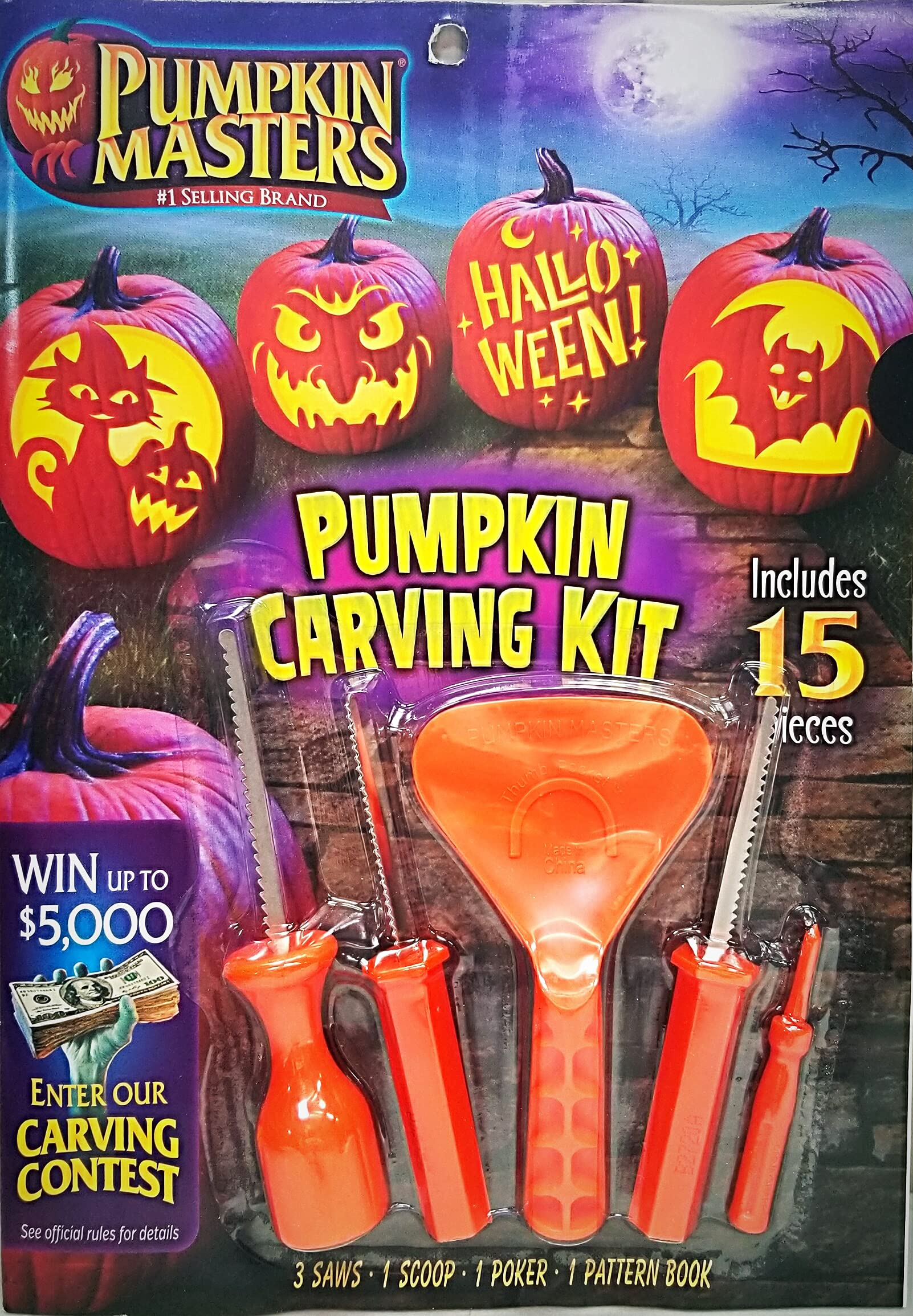 Pumpkin Masters Halloween Pumpkin Carving Set with 10 Patterns