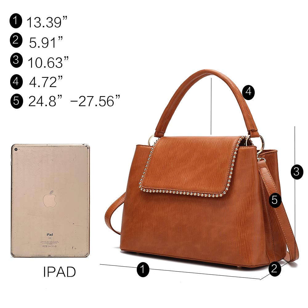 MKF Crossbody Satchel Bags for Women β PU Leather Pocketbook Purse, Shoulder Strap β Lady Top Handle Handbag