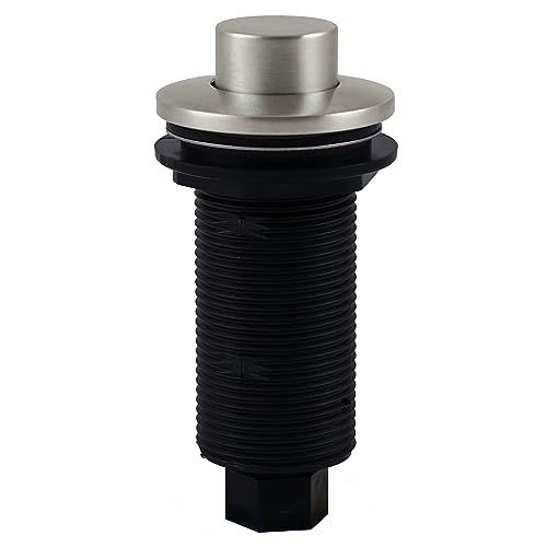 Westbrass ASB-2RB3-20 Sink Top Waste Disposal Air Switch and Dual Outlet Control Box, Raised Button, Stainless Steel