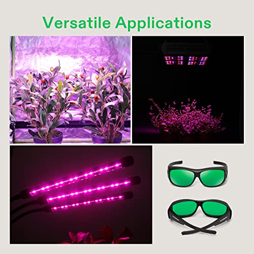 VIVOSUN 2-Pack Indoor Hydroponics LED Grow Room Glasses with Glasses Case