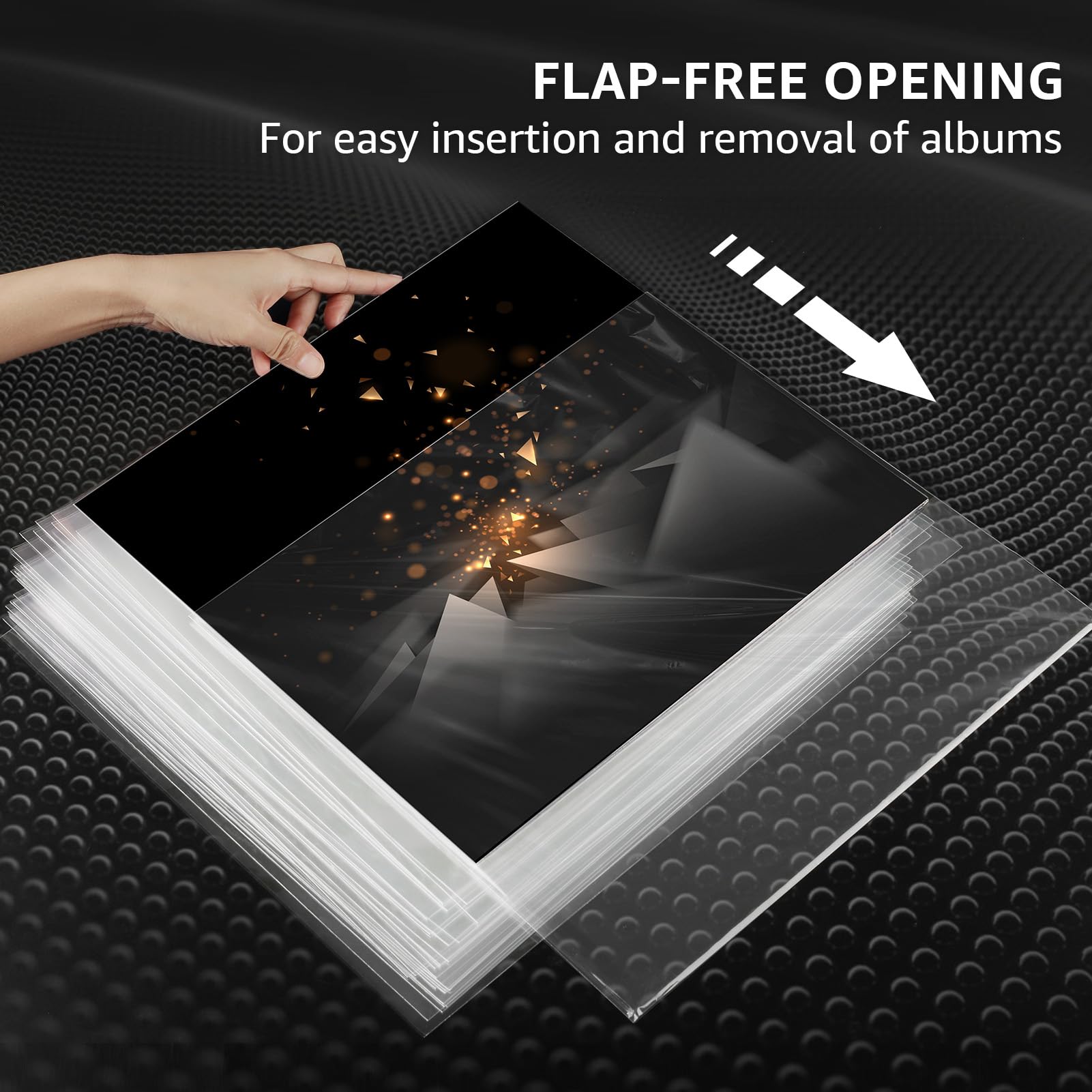 KTRIO 100 Pcs Vinyl Record Outer Sleeves - Clear Vinyl Outer Sleeves for Records - 12.75" X 12.75" LP Outer Sleeves for 12" Single, Double and Most Gatefold 12 Inch Lps - 3mil. Thick