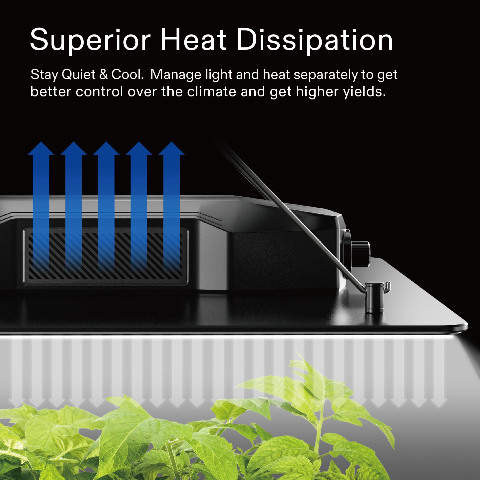 VIVOSUN Grow Tent Complete System, 2 x 2 ft. Grow Tent Kit Complete with VS1000 Led Grow Light, 4 Inch 190CFM Inline Fan, Carbon Filter and 8ft Ducting Combo, 24" x 24" x 48"