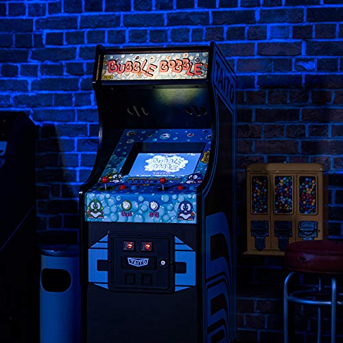 Numskull Quarter Arcades Bubble Bobble Collector's Edition Mini Arcade - 1/4 Scale Authentic Wooden Replica, Original ROM, Rechargeable Battery & 3W Speakers for Retro Enthusiasts