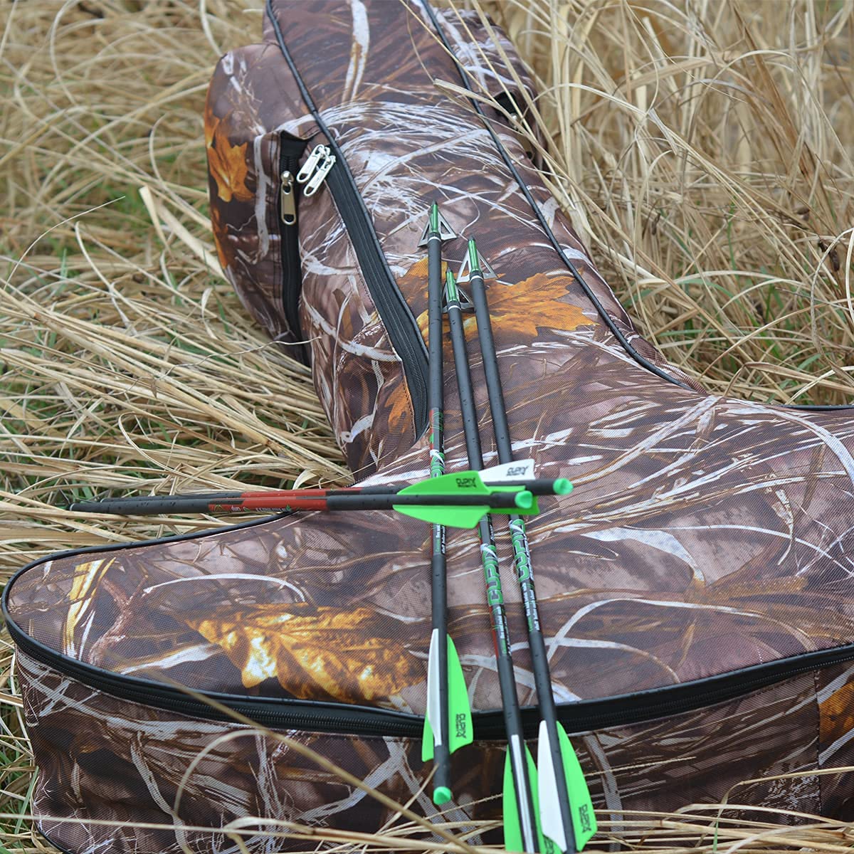 LWANO Crossbow Bolts 20 Inch Arrows with Removable Tips and Crossbow Case Soft Crossbow Bag