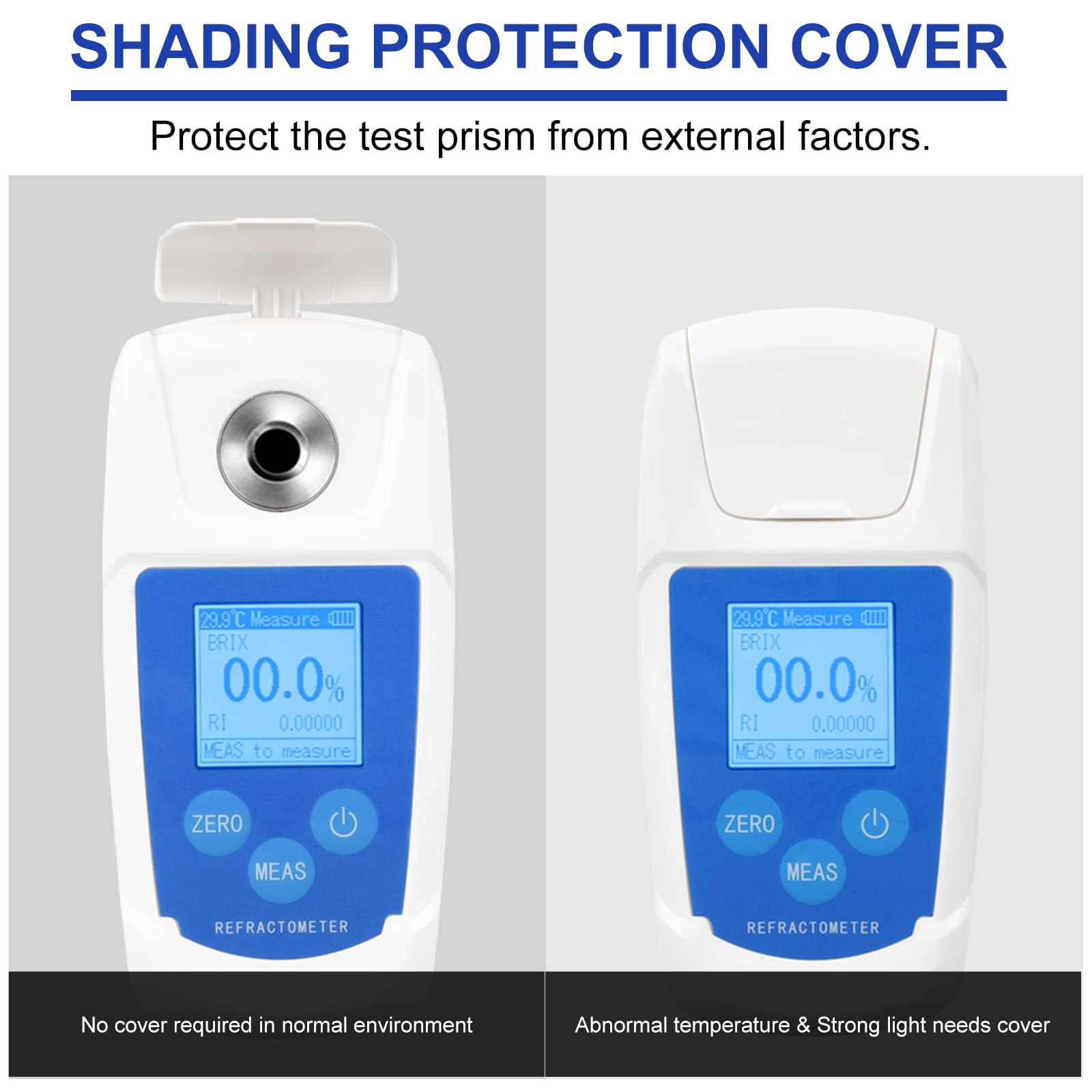 tipatyard Digital Brix Refractometer, 3 in 1 Brix Meter for Sugar with Automatic Temperature Compensation,Range 0-55%, Waterproof IP65