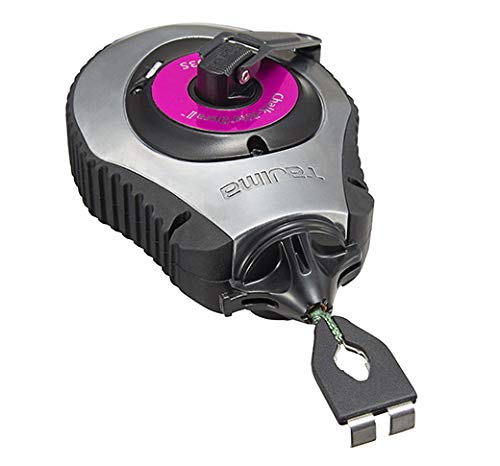 TAJIMA Chalk Line - Chalk-Rite Dura Chalk Box with 100ft Extreme Bold 1.8 mm Snap Line & Integrated Handle Release - CR503S