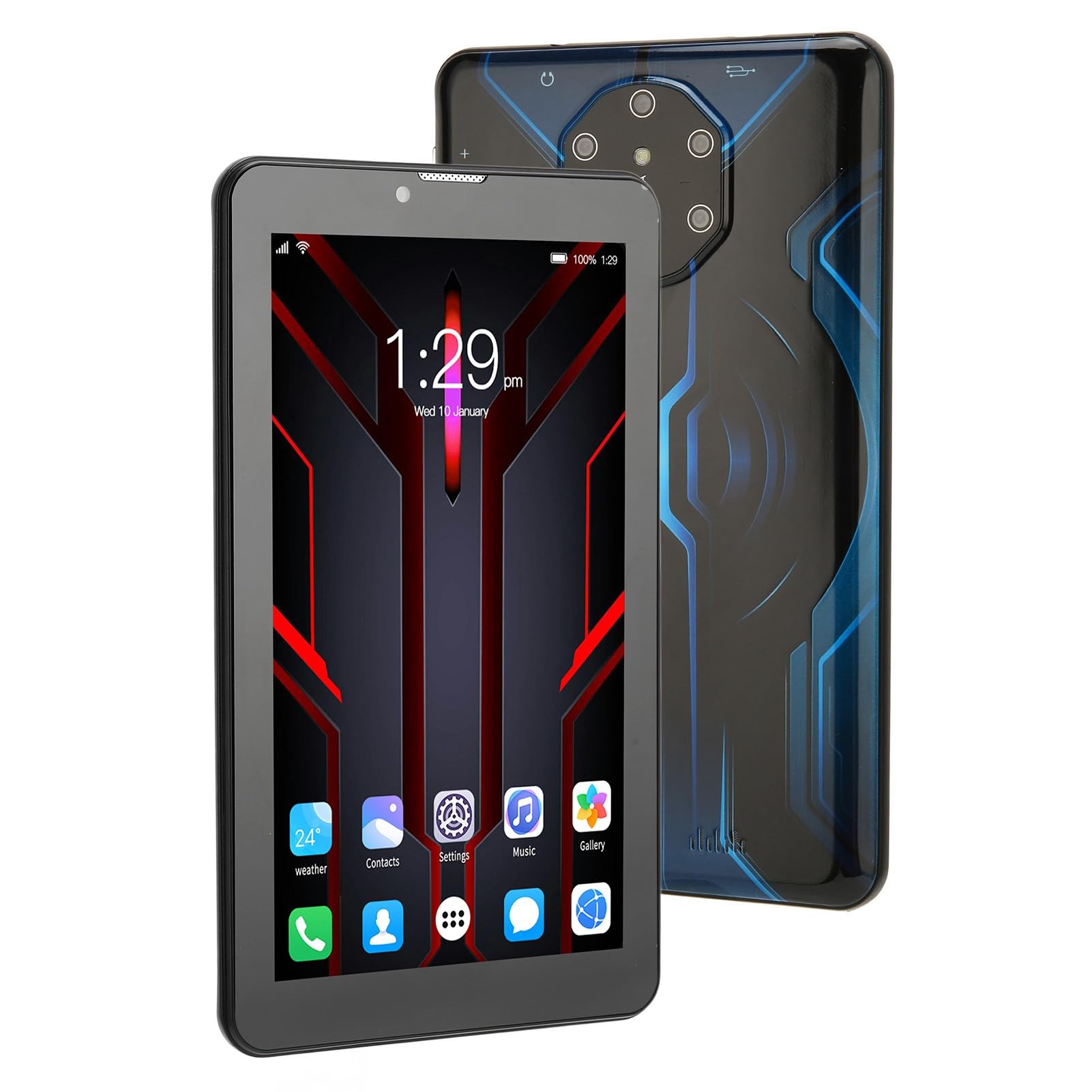 MAVIS LAVEN 7in Tablet, Blue 1960x1080 IPS Dual Camera Calling Tablet for Study (US Plug)
