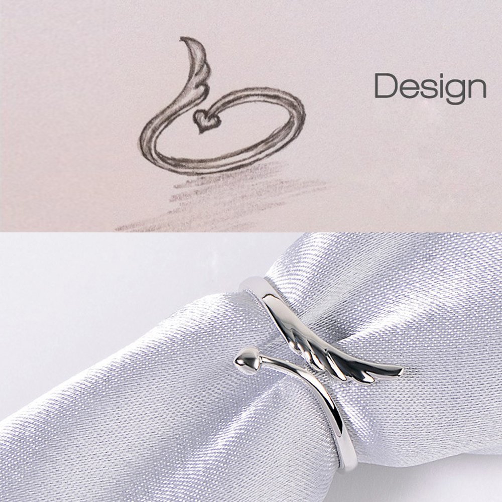 lauhonmin 3pcs S925 Sterling Silver Open Rings Set Finger Ring Joint Ring Toe Ring Beach Jewelry Gifts for Women Adjustable (Style A)