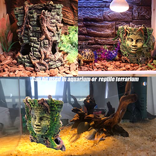 Tfwadmx Aquarium Decoration Statue Fish Tank Ancient Roman Ruins Ornament Cave Hideout for Fighting Fish, Hermit Crabs, Crayfish, SuckerFish, Guppy