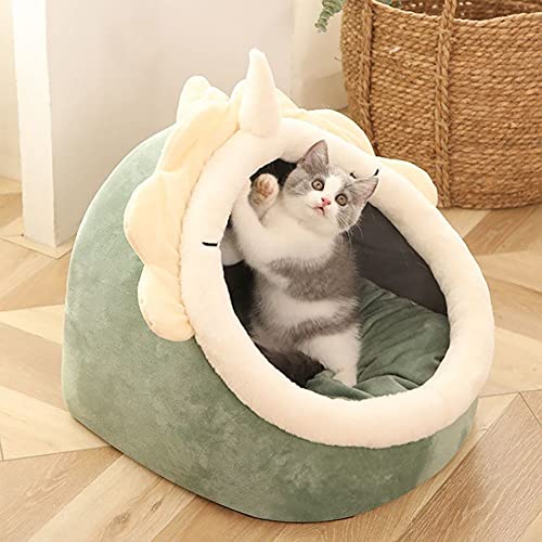 ZLXDP Removable Dragon Shaped WashableCat Beds Indoor Detachable Semi-Closed Pet House Kennel Nest for Cats (Size : Medium)