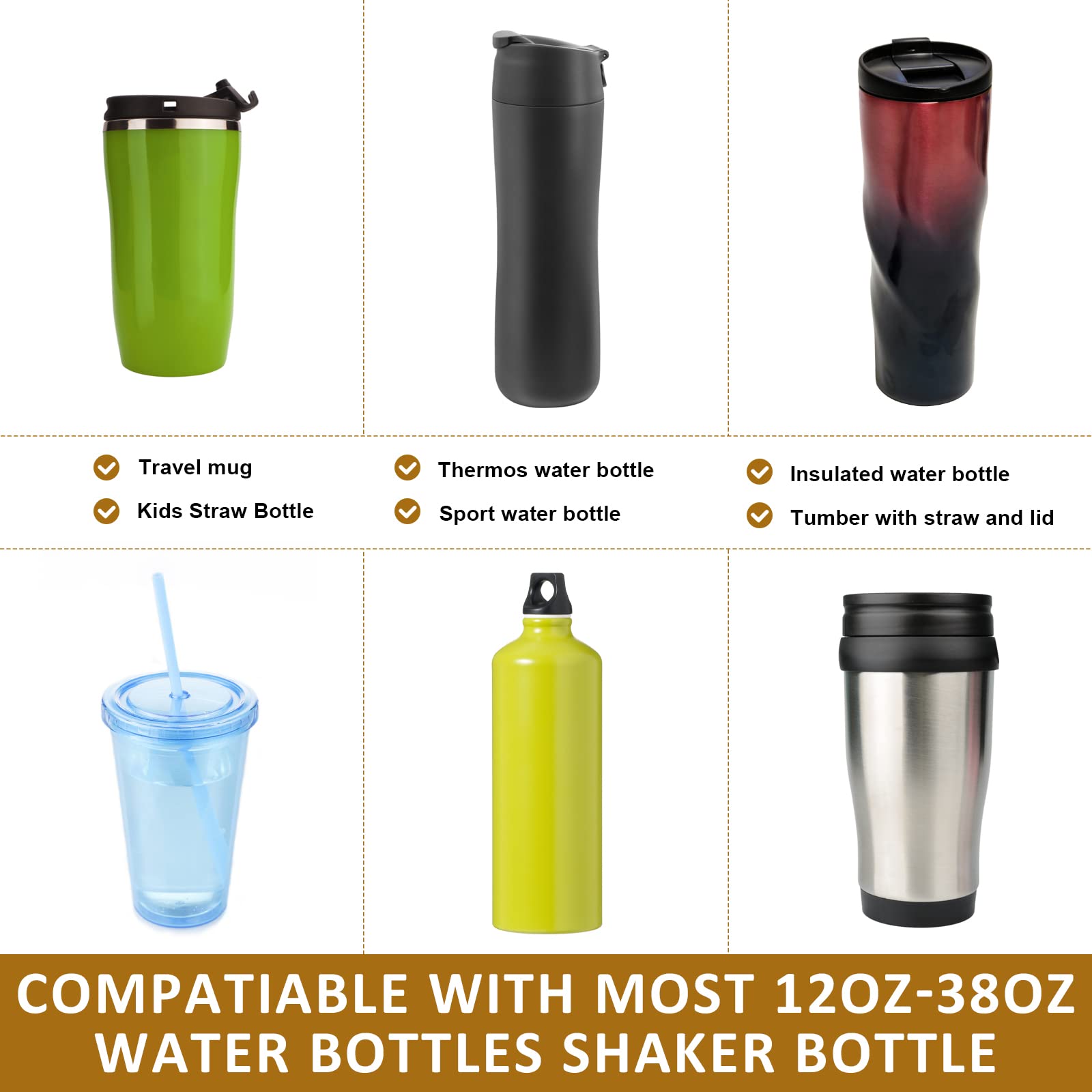 Mayitr Water Bottle Organization and Storage Shelf,2 Packs Stackable,Plastic Water Bottle Holder for Fridge Kitchen Cabinet Organizer and Storage,Tumbler Travel Mug Cup Organizer (Clear-6 bottle)