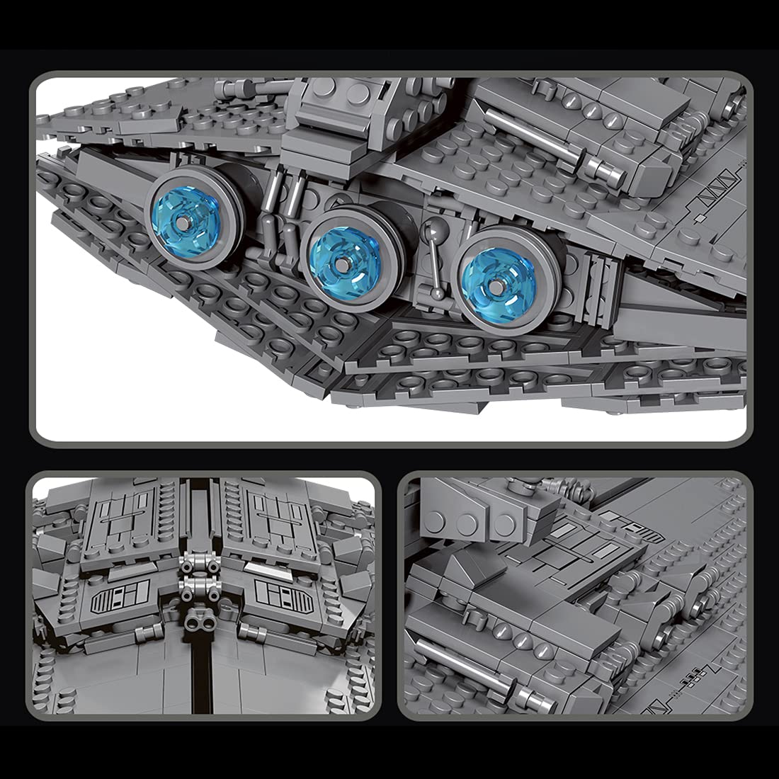 Ottima Military Star Destroyer Building Kit, Space Wars Model Building Toy Set for Kids Boys Compatible with Lego - 891Pcs