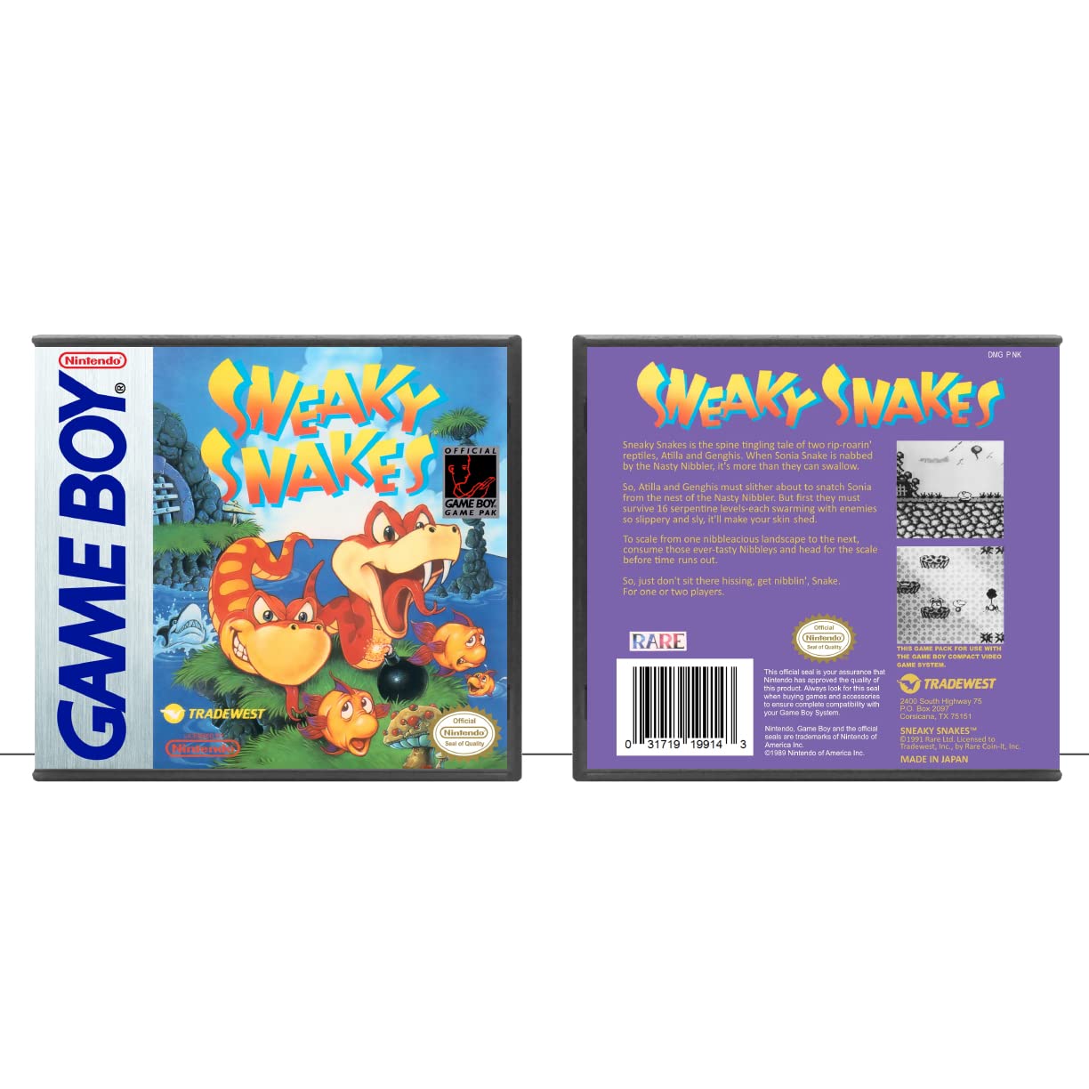 Sneaky Snakes | (GB) Game Boy - Game Case Only - No Game