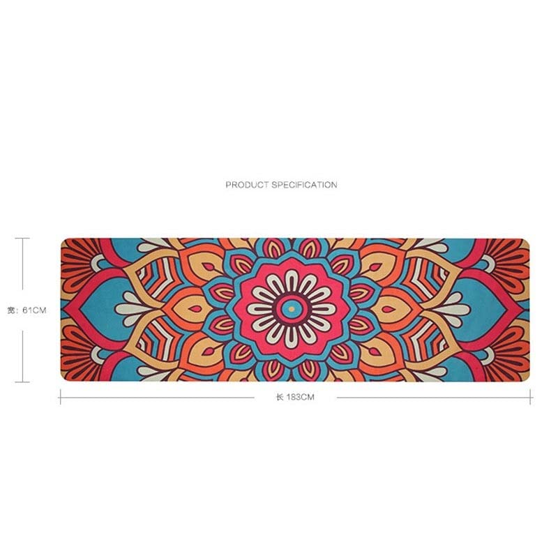 N/A 5.5 MM Suede TPE Yoga Mat Pad Non-Slip Slimming Exercise Fitness Gymnastics Mat (Color : A)