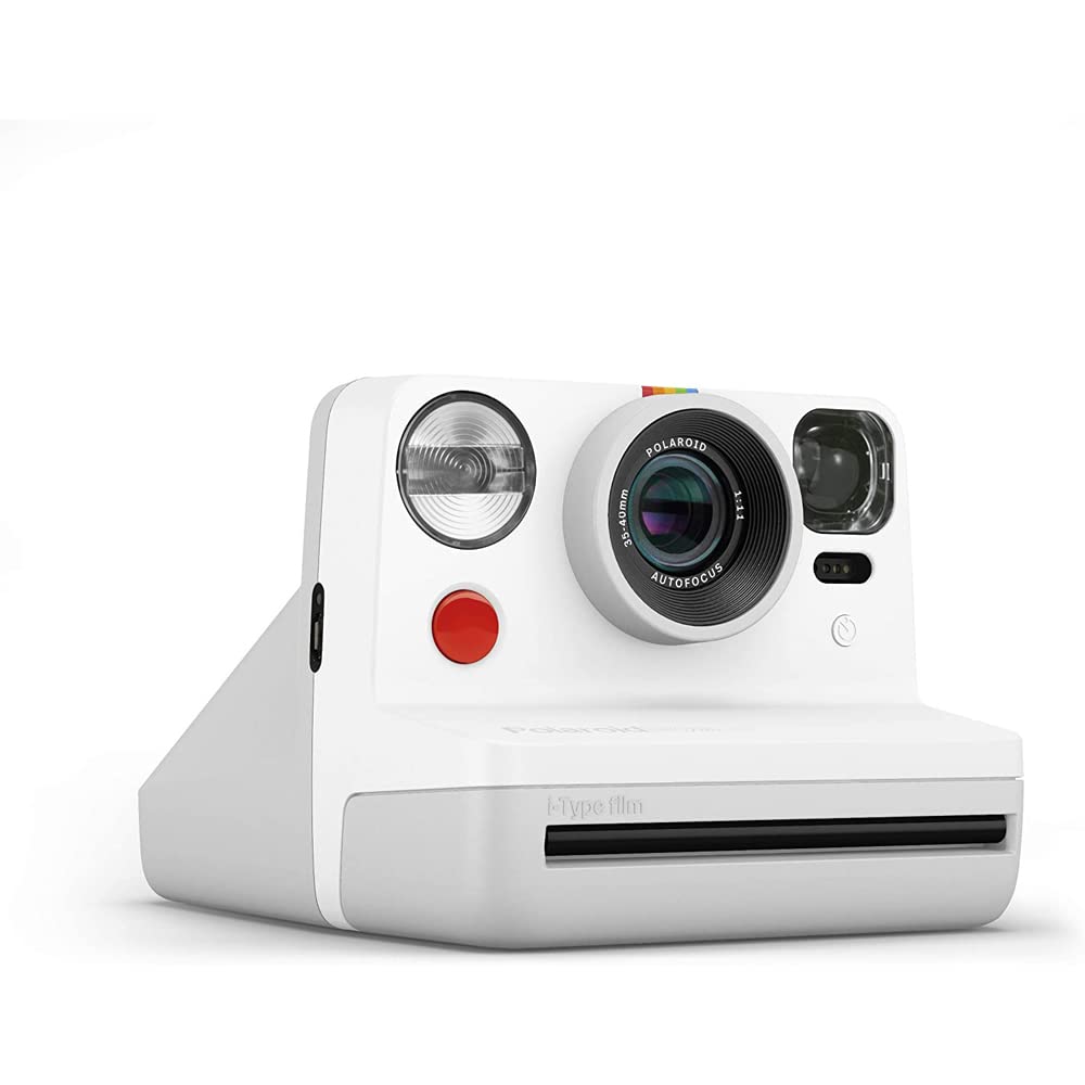 Polaroid Originals PRD9027 Now I-Type Instant Camera - White Bundle with Deco Photo Camera Bag (FBAE1PONOWITYPEWH)