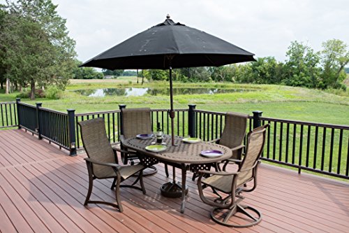 US Weight Durable Fillable Umbrella Base Designed to be Used with a Patio Table 3.5 pounds , Bronze