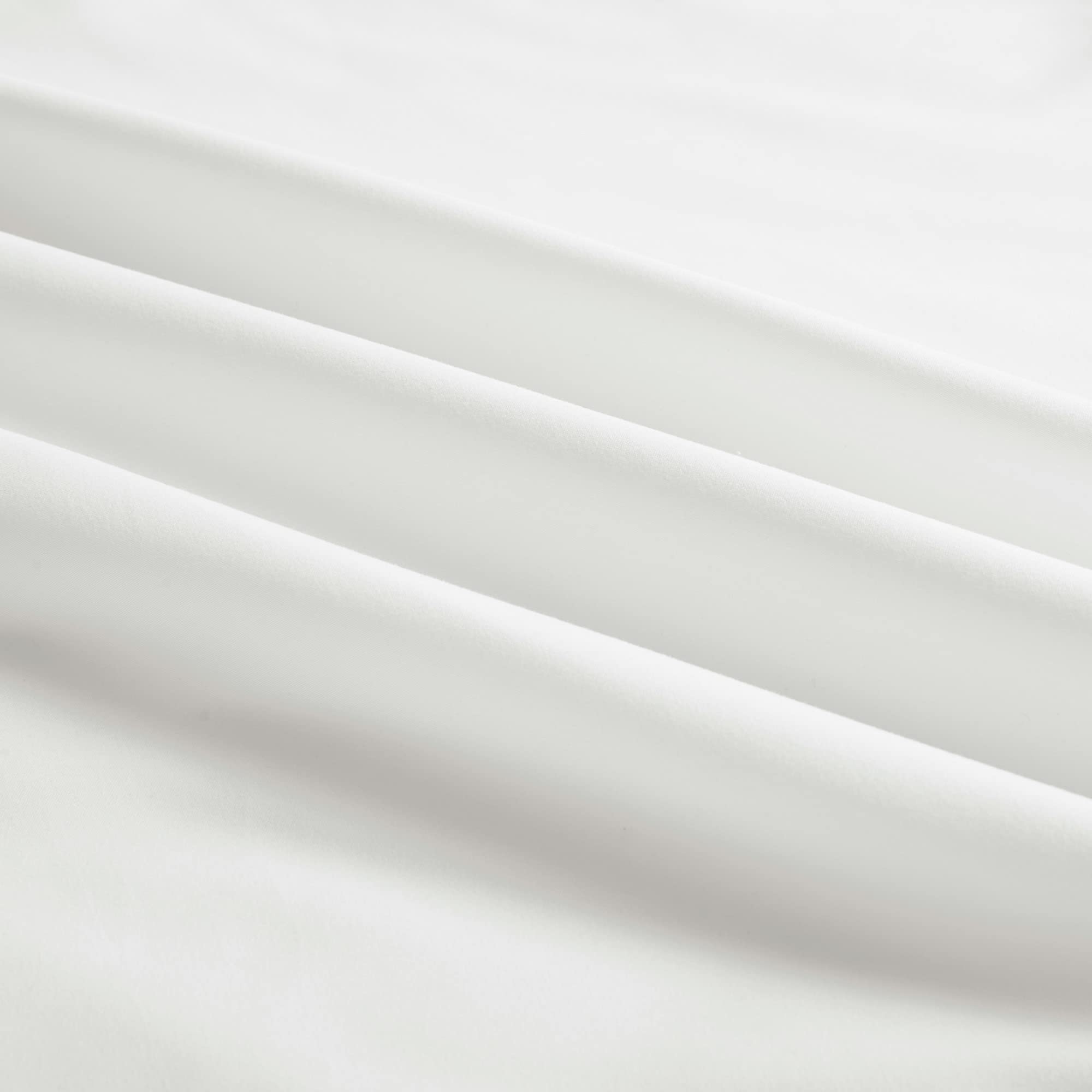 King Size Sheets 100% Cotton Made in Egypt Soft 400 Thread Count for King Size Bed Mattress, 4 Pieces Bedding Sheets & Pillowcases Sets, King, White