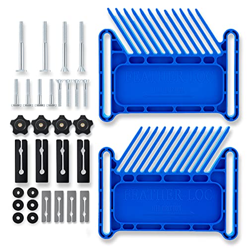 SUNLFPROD 2023 Upgrade Featherboard Safety Device Stackable Feather board for Most Standard 3/4", 5/8" & 3/8" Miter Slots, Miter Track, T-Slots, T-Track on Table saws, Router Tables & Band Saw
