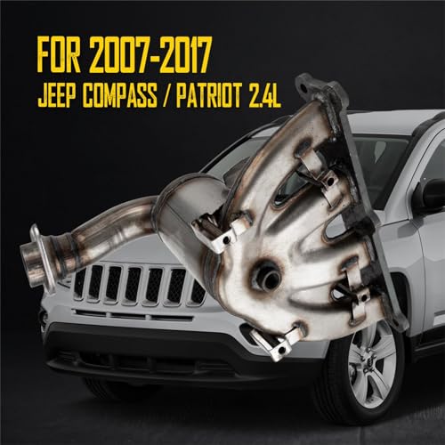 KAX Catalytic Converters, Catalytic Converter for 2.4L 4WD, Caliber 2007-2008, Compass 2007-2017, Patriot 2007-2017 Catalytic Converters 674871, 16618 (EPA Compliant)