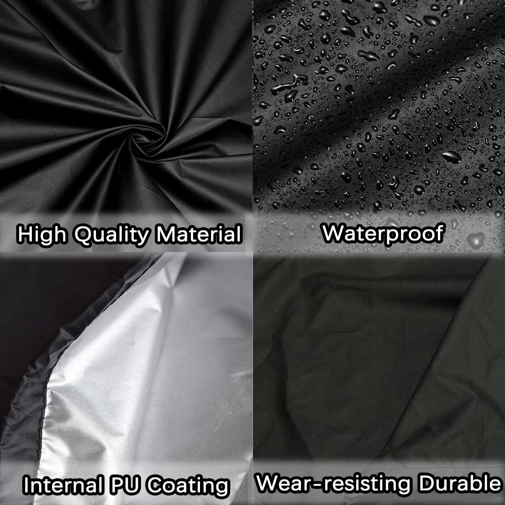 Rowing Machine Cover, Waterproof Cover with Storage Bag for Magnetic/Sports Rowing Machine Indoor and Outdoor use (Black)